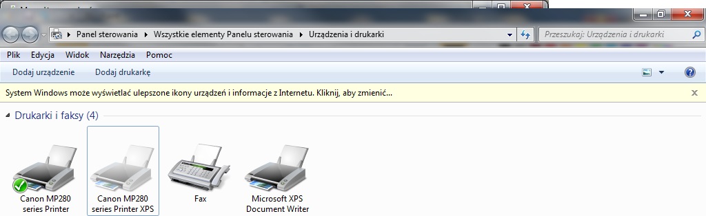 Canon MP282 - Drukarka nie łączy z komputerem od czasu.. Co mogę ...