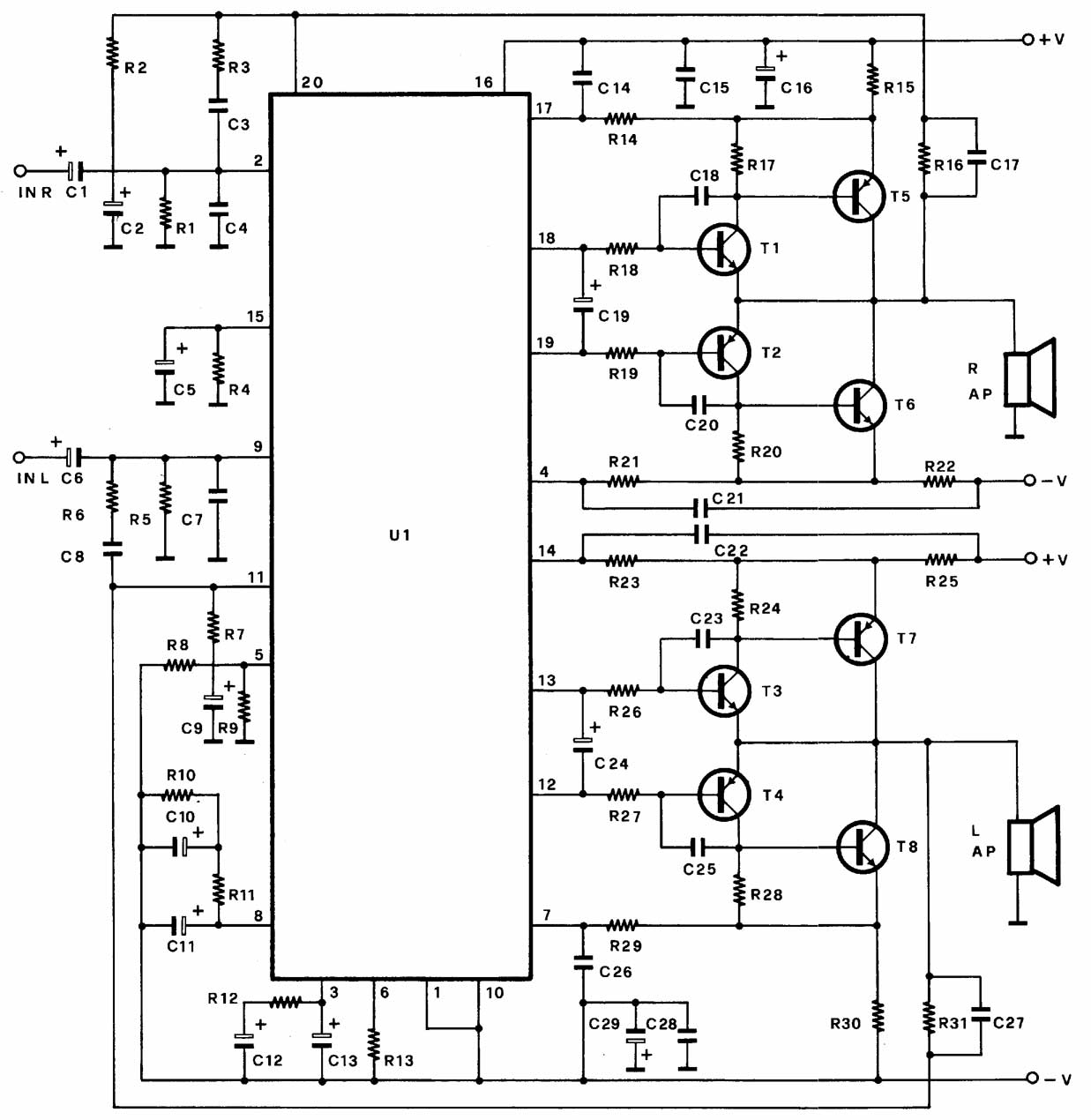Wzmacniacz TDA7250 2x100W schemat DIY - elektroda.pl
