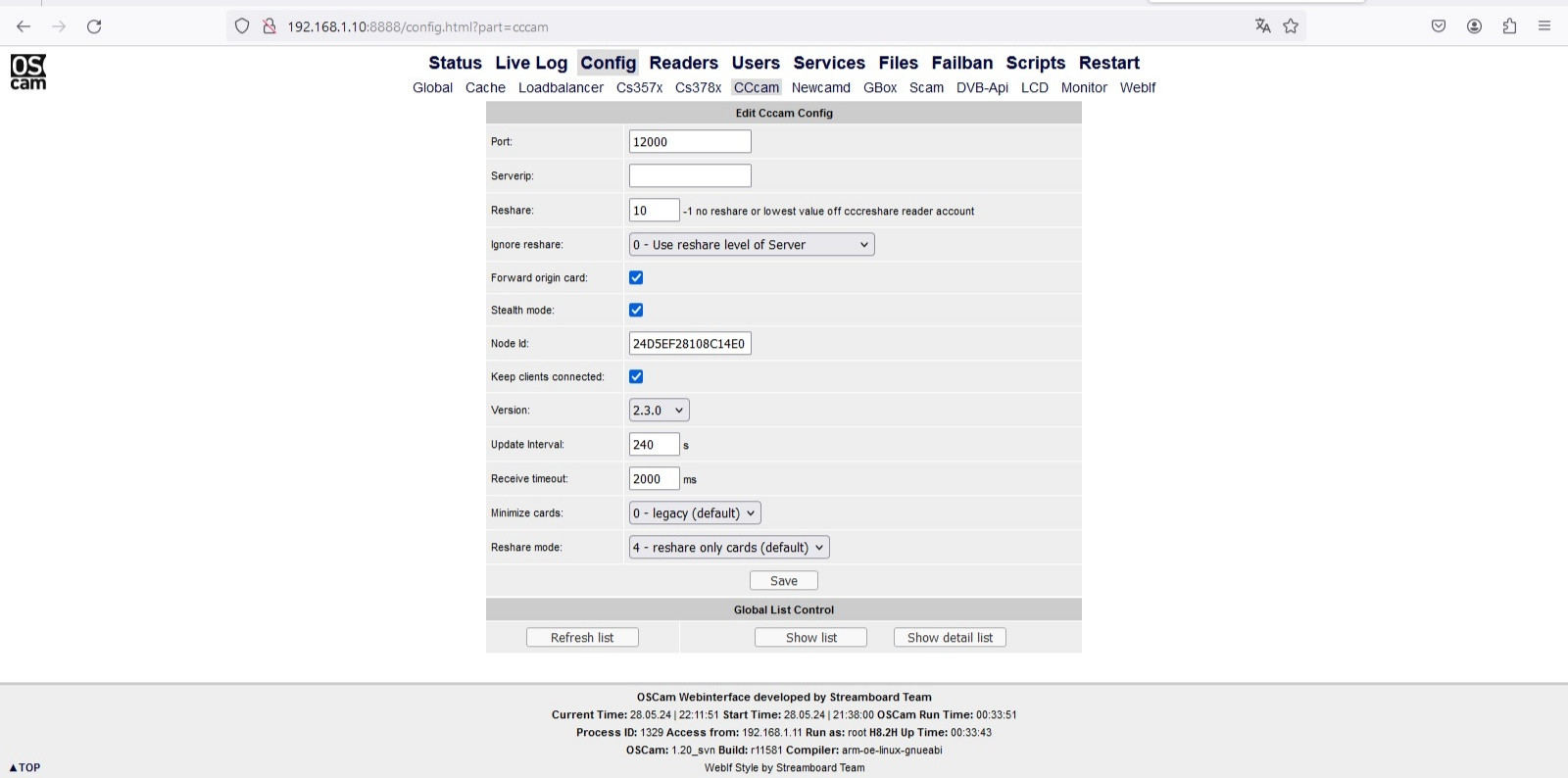 Konfiguracja serwera NewCamd na Zgemma H8.2H dla multiroom z Ariva 200