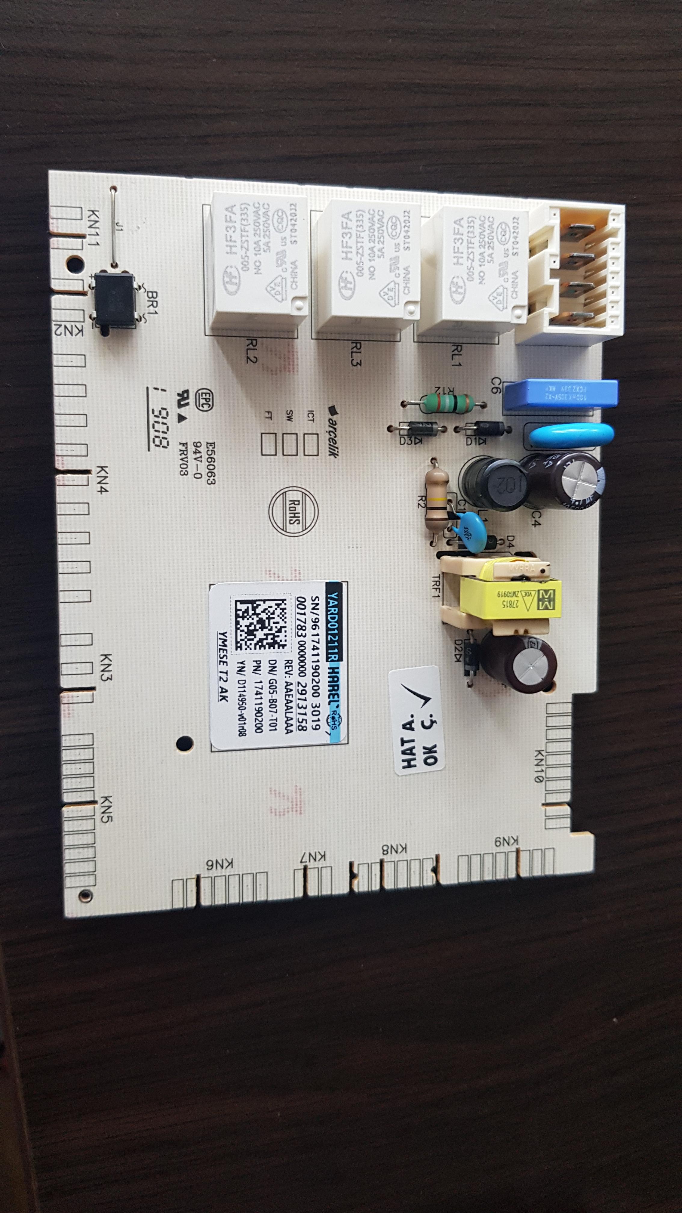 Beko DIN28430 - problem z drzwiczkami dozownika, elektromagnes i dioda ...