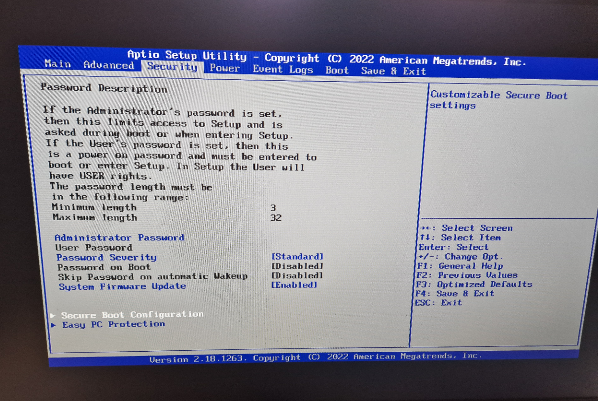 Fujitsu Esprimo P757: Włączenie Secure Boot, klucz PK, dezaktywacja CSM ...