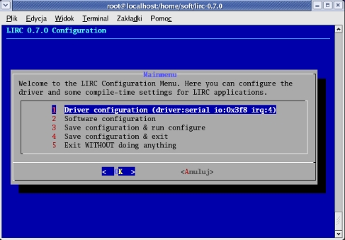 Jak zainstalować Lirc na Linuxie jako odpowiednik Girdera?