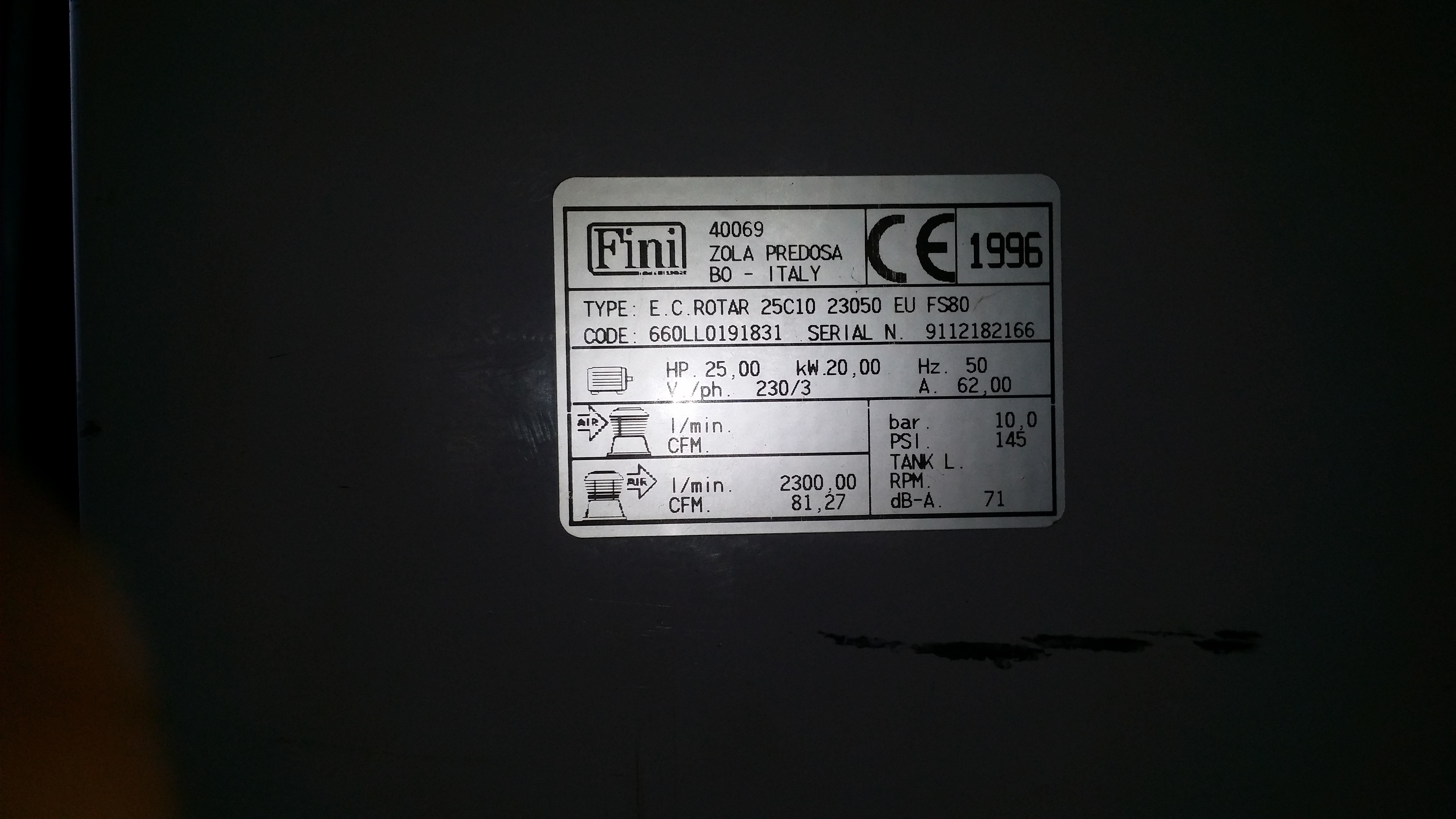 kompresor śrubowy FINI - Rotar 2510 ratunku potrzebny schemat