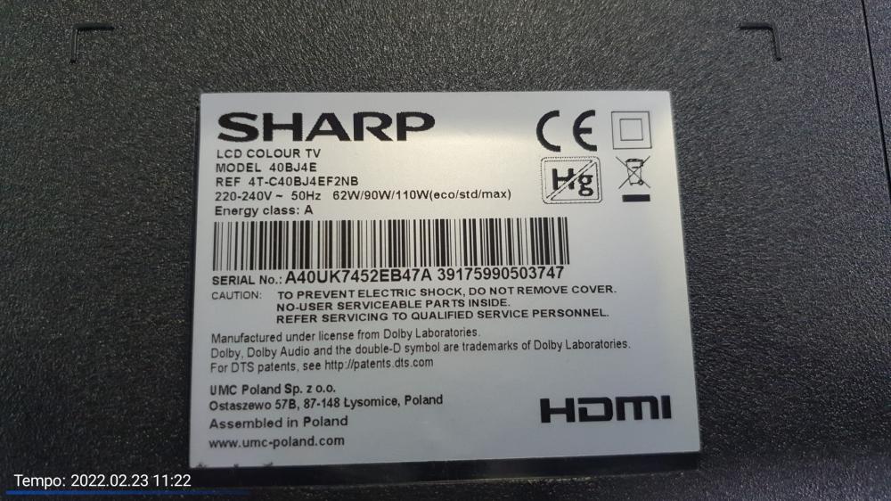 Sharp - Difficulty getting out of standby and network fails.