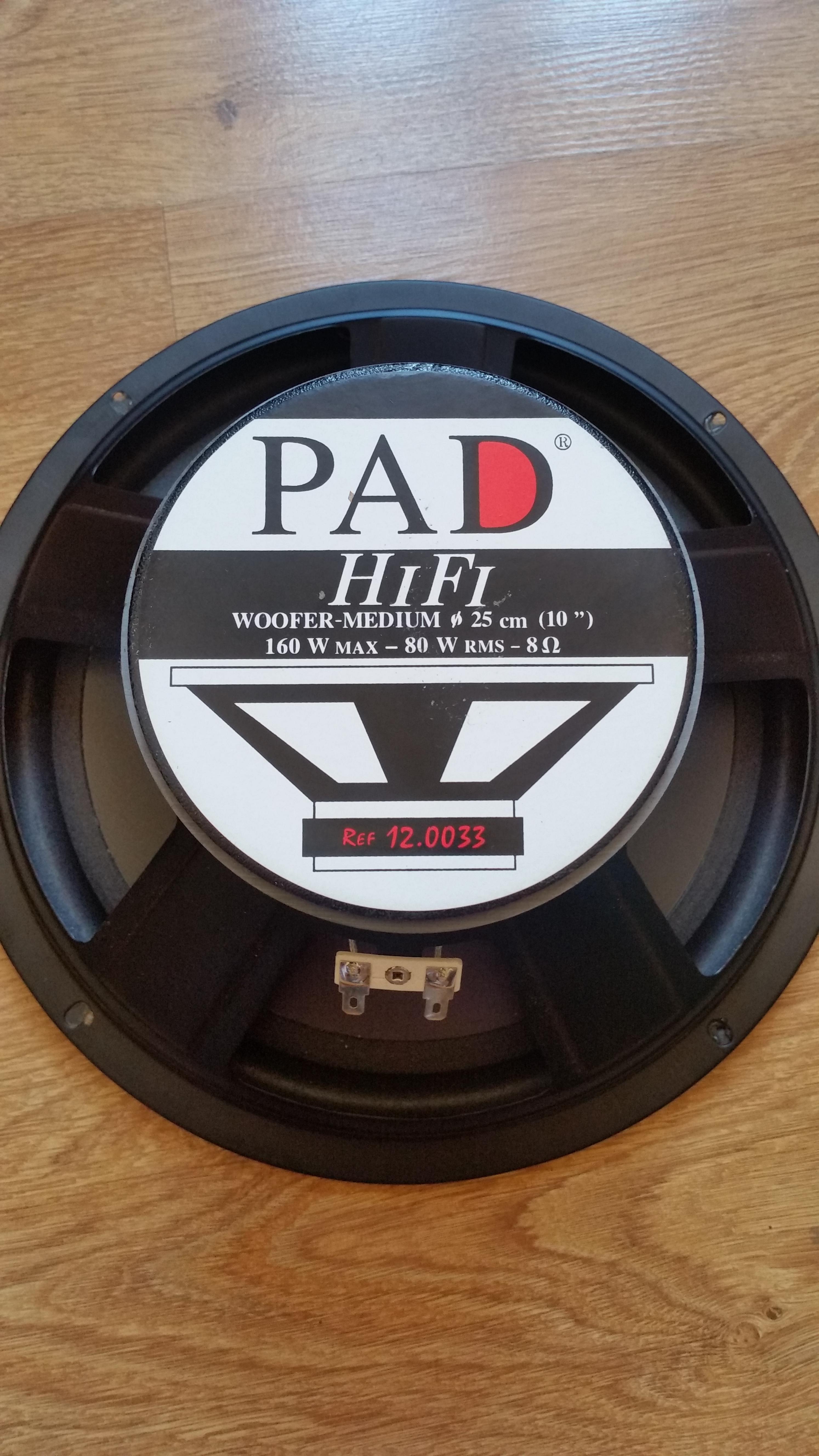 [Rozwiązano] Głośnik PAD , woofer-medium 25cm (10") , 160W - 80W RMS ...