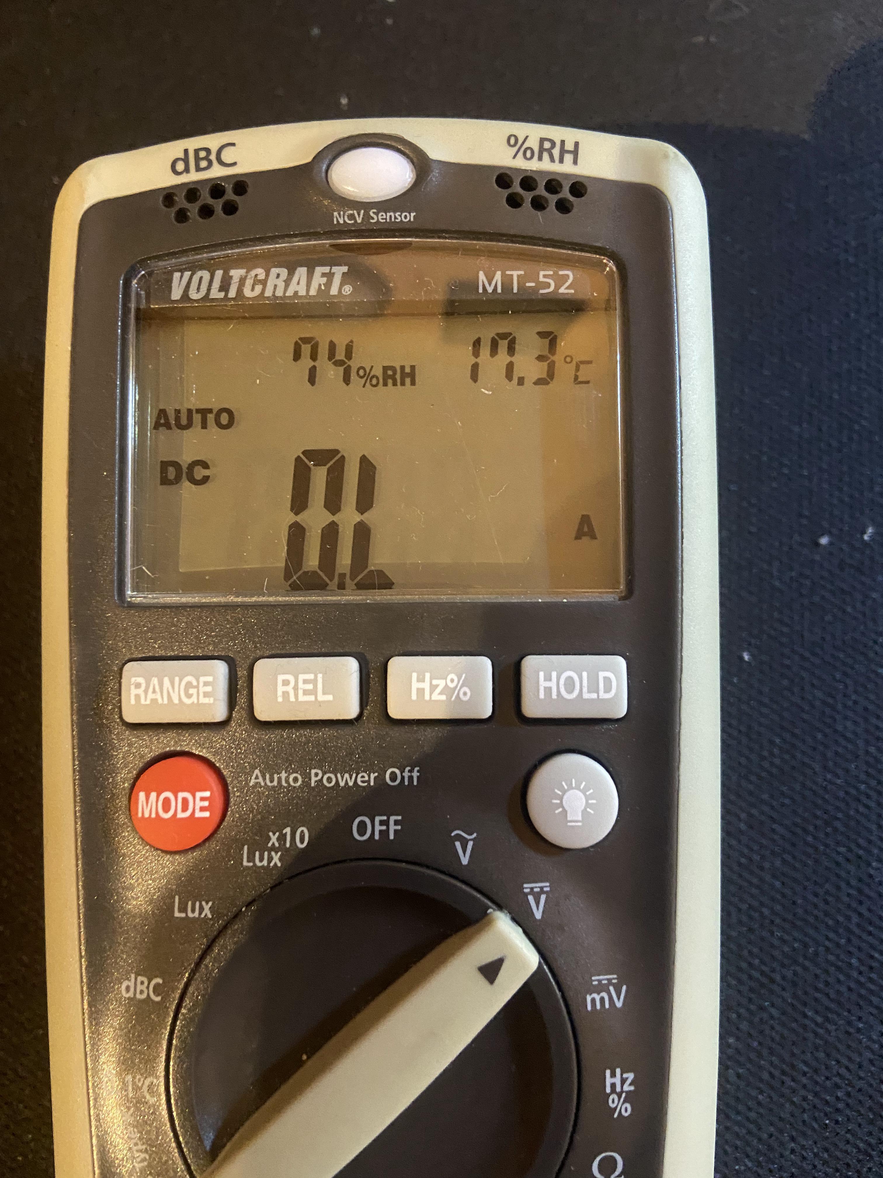 VOLTCRAFT MT-52, CEM DT-61 rozmieszczenie styków w przełaczniku zakresów