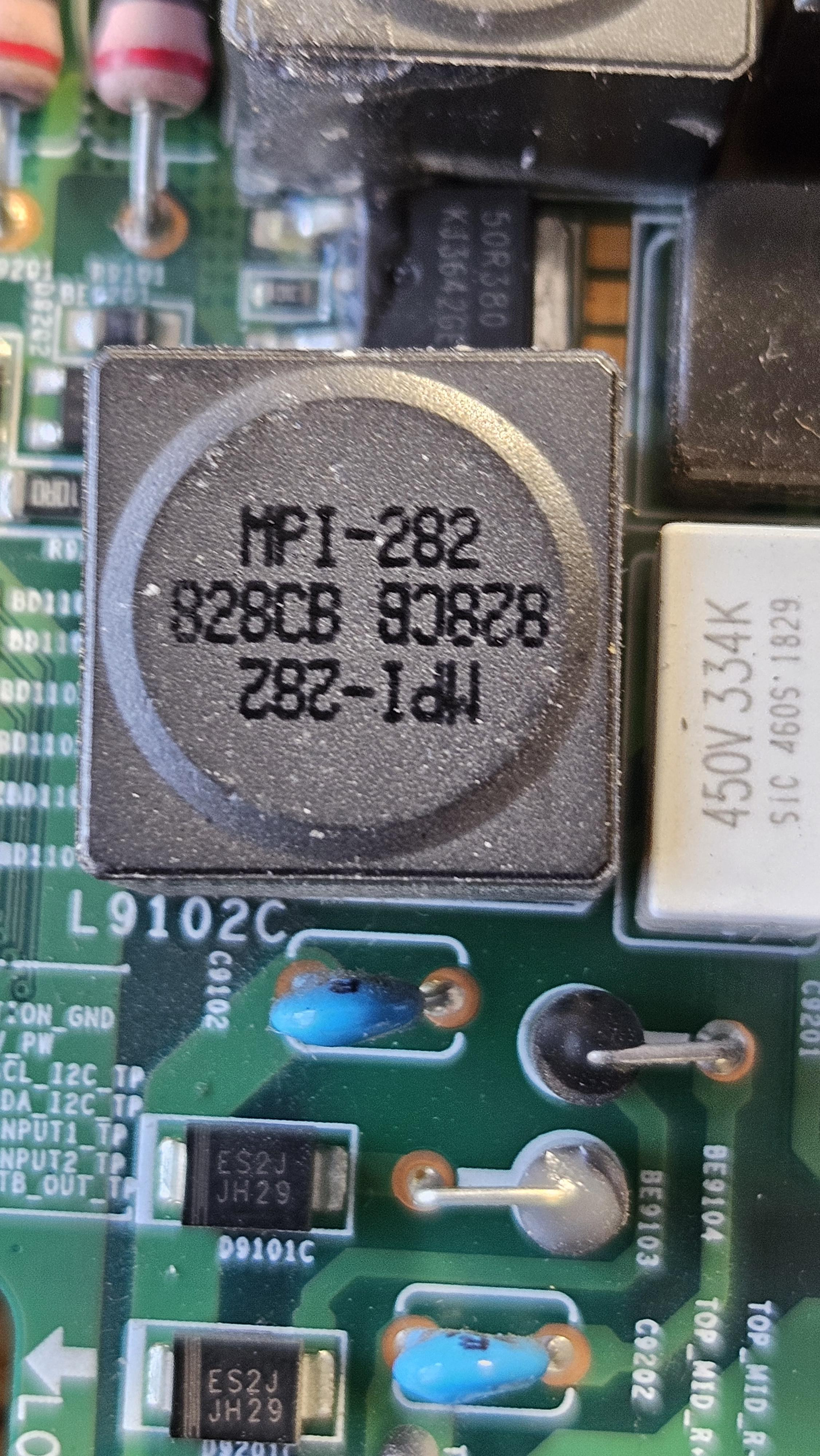 Szukam dławika MPI-282 828CB z płyty Samsung UE50NU7092U, oznaczenie L9101C