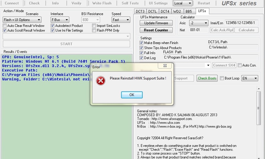 HWK UFS BOX - Windows wykrywa, ale Control Panel nie widzi urządzenia