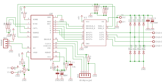 uC, L6506 + L298, Bipolar Stepper Motor, sterowanie