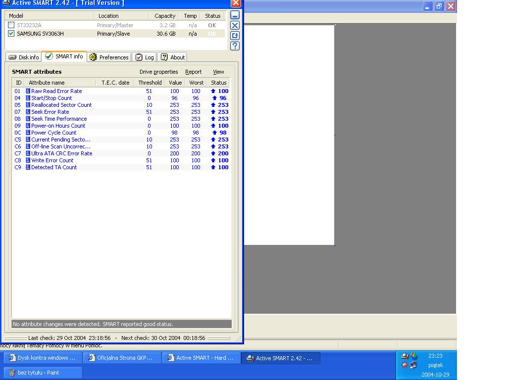 Błąd STOP: c0000221 przy instalacji Windows XP na dysku ST33232A 30GB