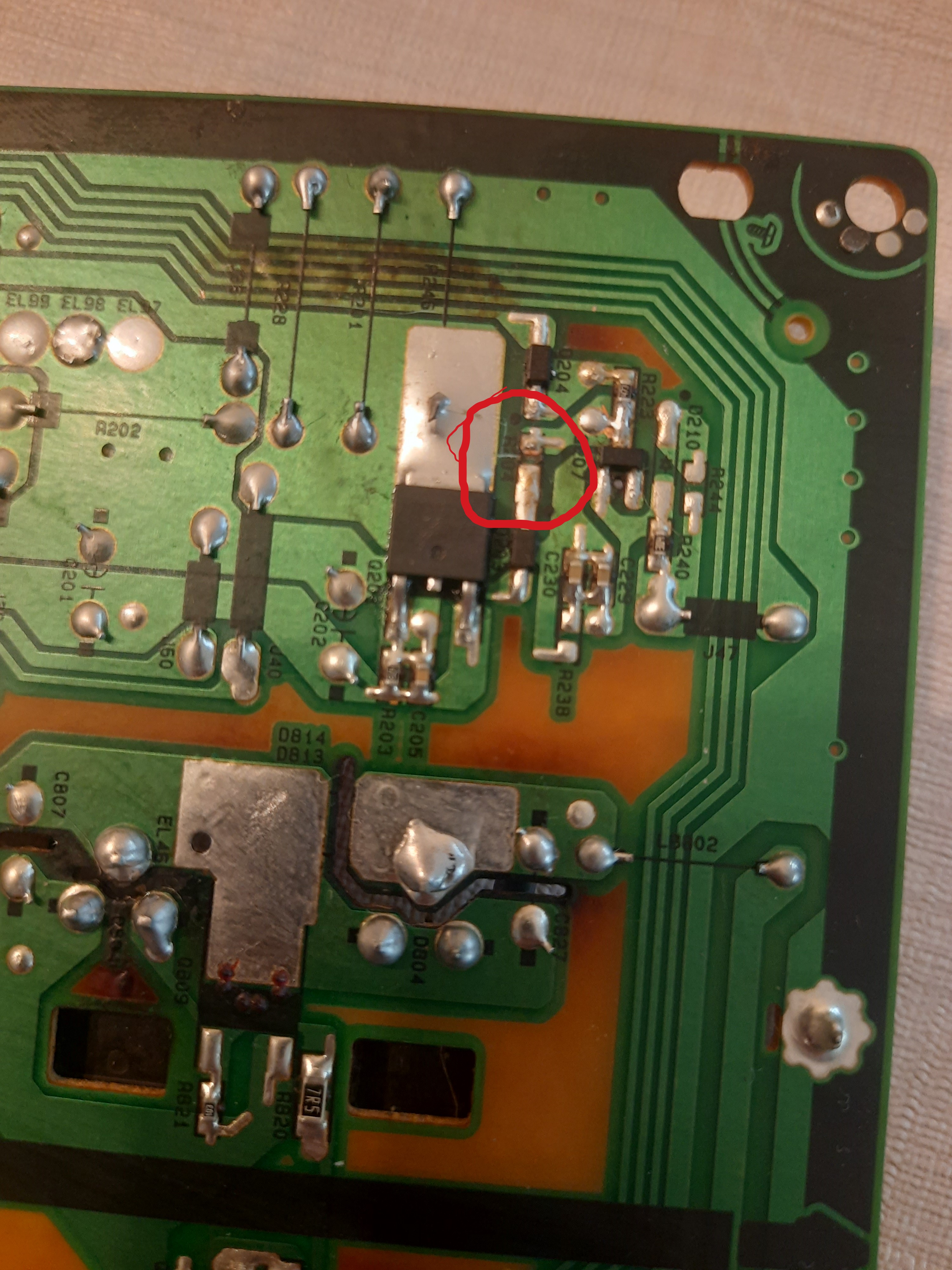 LG 55LB650V - schemat zasilacz EAX65423801 2,2 brak rezystora R204