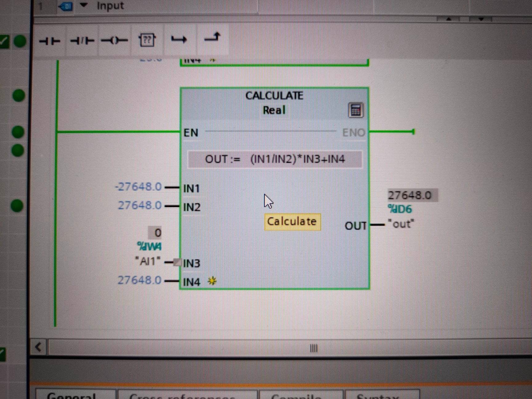 Skalowanie odwrócone wejścia analogowego 4-20mA w S1200: 4mA=30, 20mA=0 ...