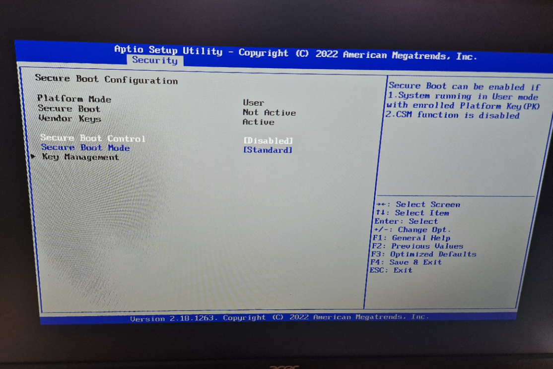 Fujitsu Esprimo P757: Włączenie Secure Boot, klucz PK, dezaktywacja CSM ...
