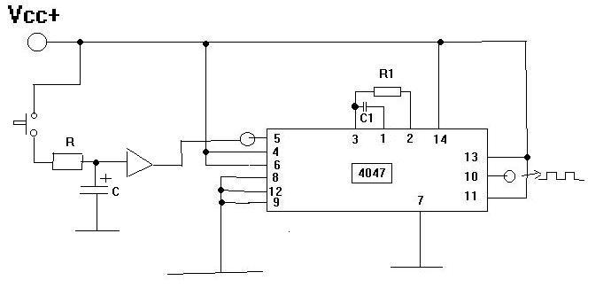 Pytania o układ CMOS 4047 jako multiwibrator astabilny - wyzwalanie i ...