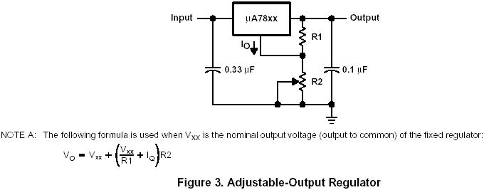 Jak obliczyć prąd Io przy regulacji napięcia stabilizatora 78XX?
