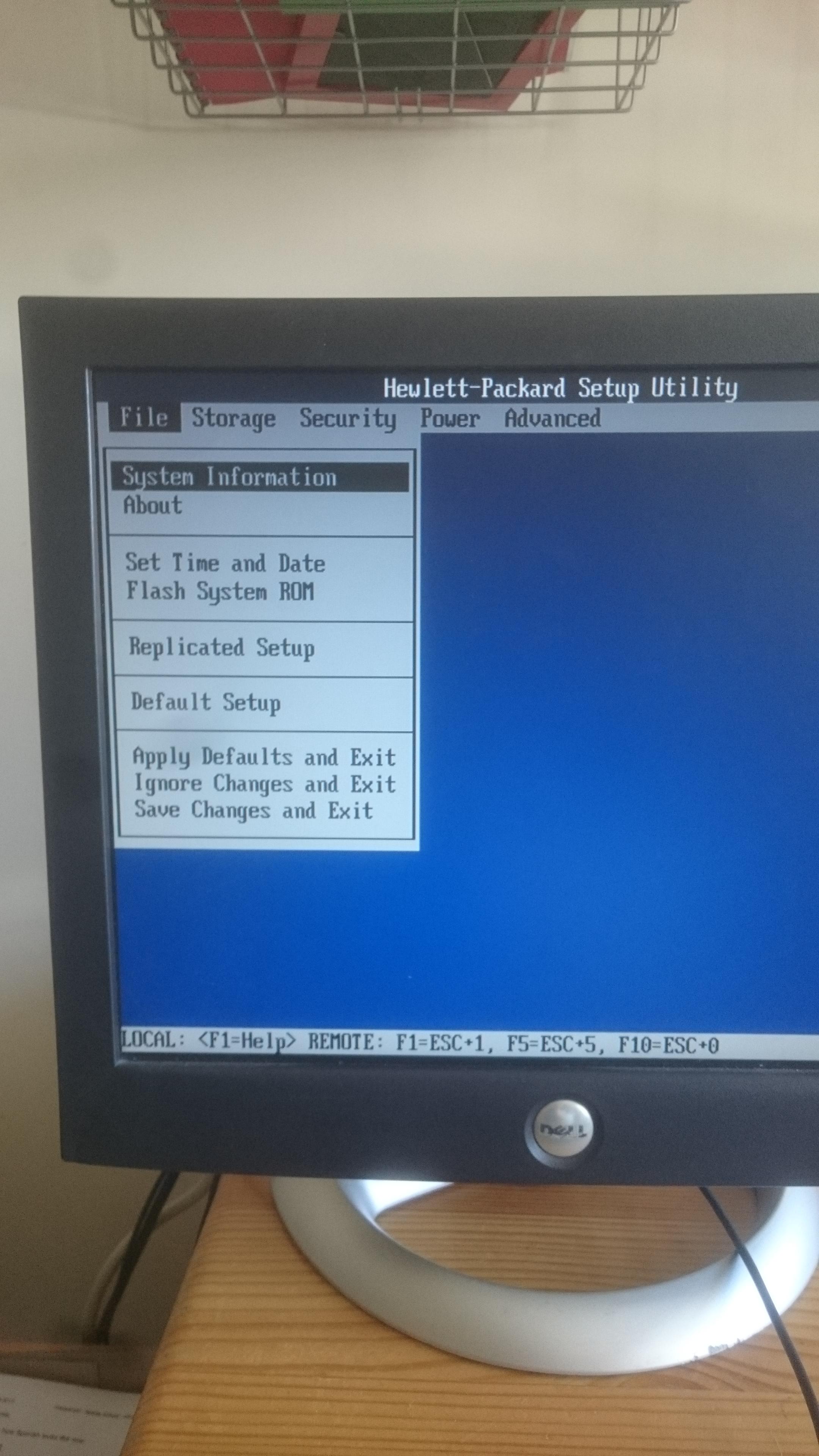bios nie pamięta ustawień HP COMPAQ 8000 ELITE SFF PC