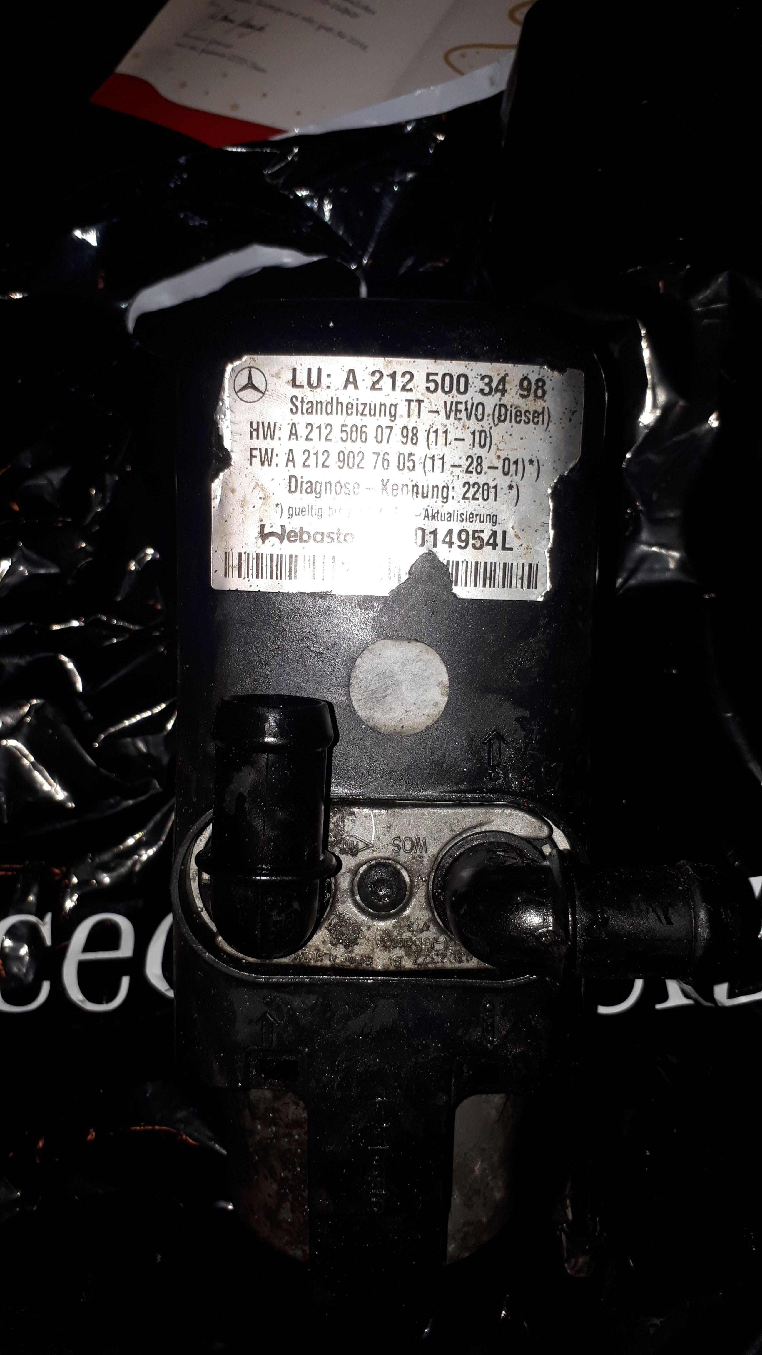 [Sprzedam] Webasto mercedes w212 diesel - elektroda.pl