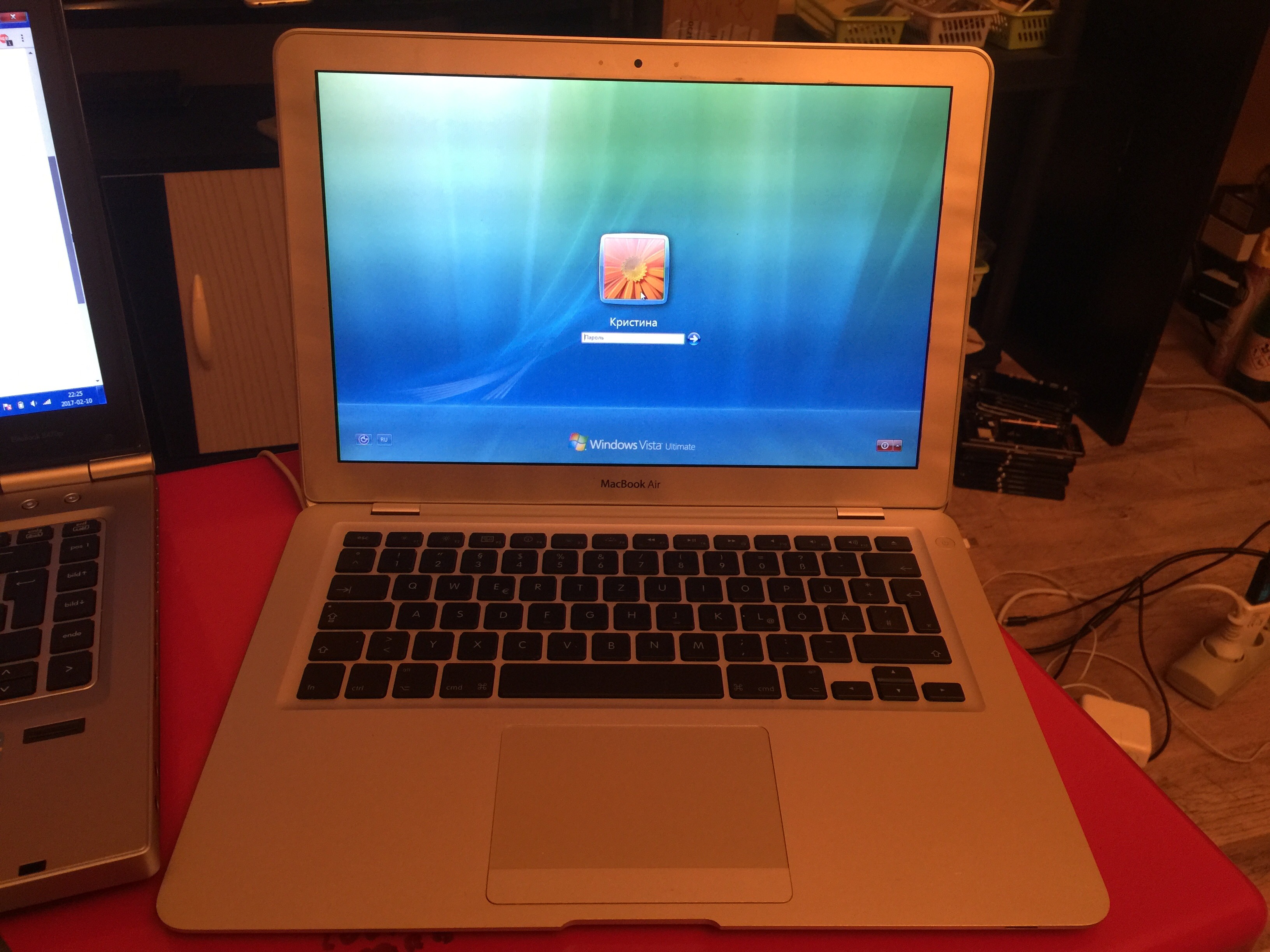 Apple/Macbook Air A1237 Windows Vista Ultimate chce hasło jak to ...