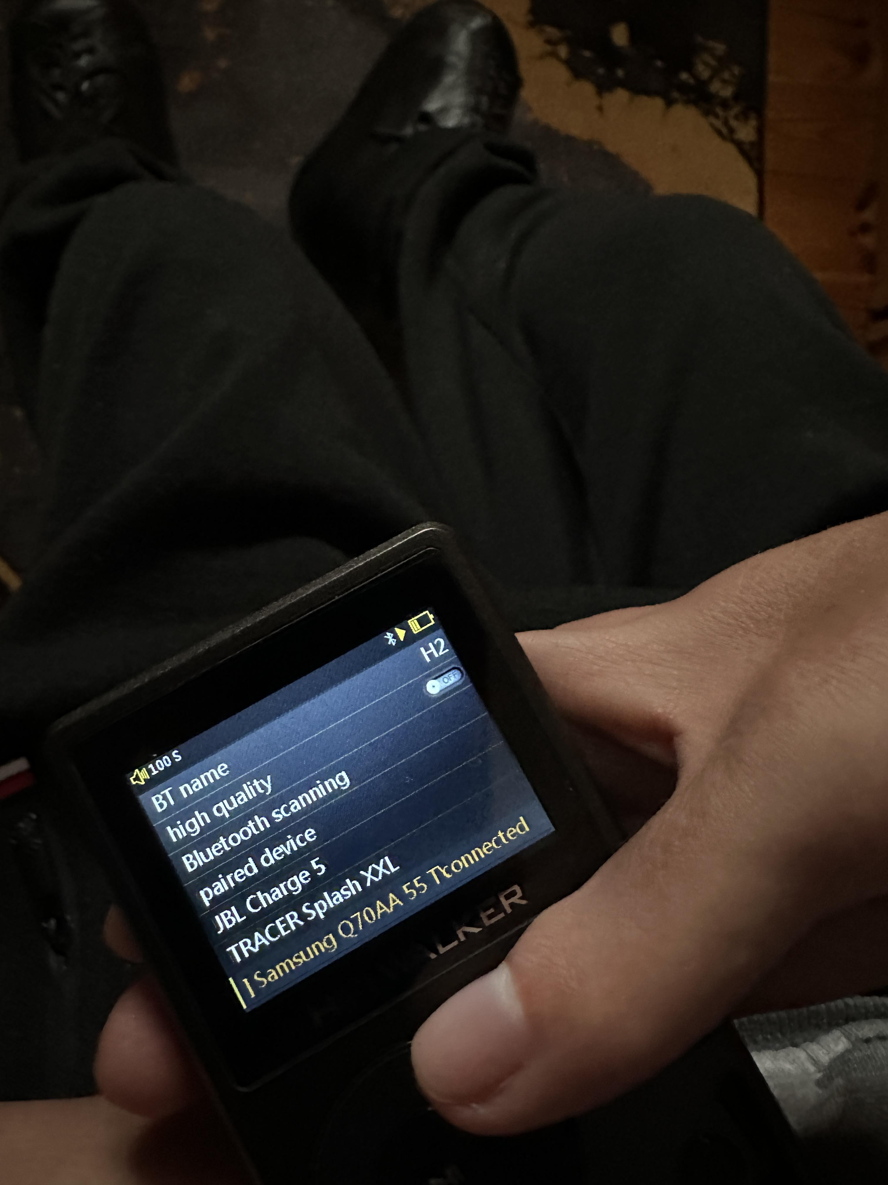 Brak dźwięku z MP3 HIFI WALKER H2 po połączeniu z SAMSUNG QE55Q70A