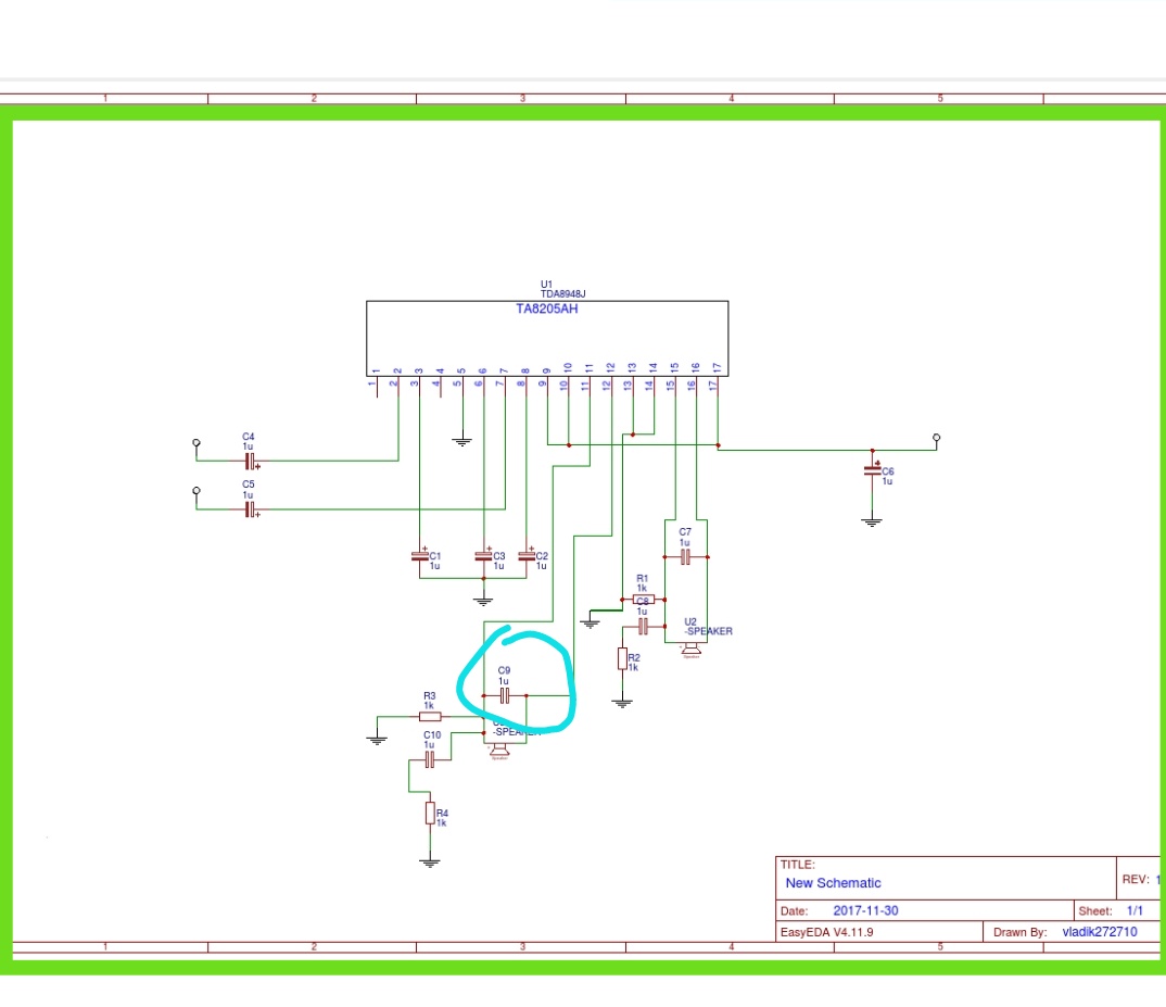 [Rozwiązano] Interpretacja oznaczeń na schemacie wzmacniacza TA8205AH ...