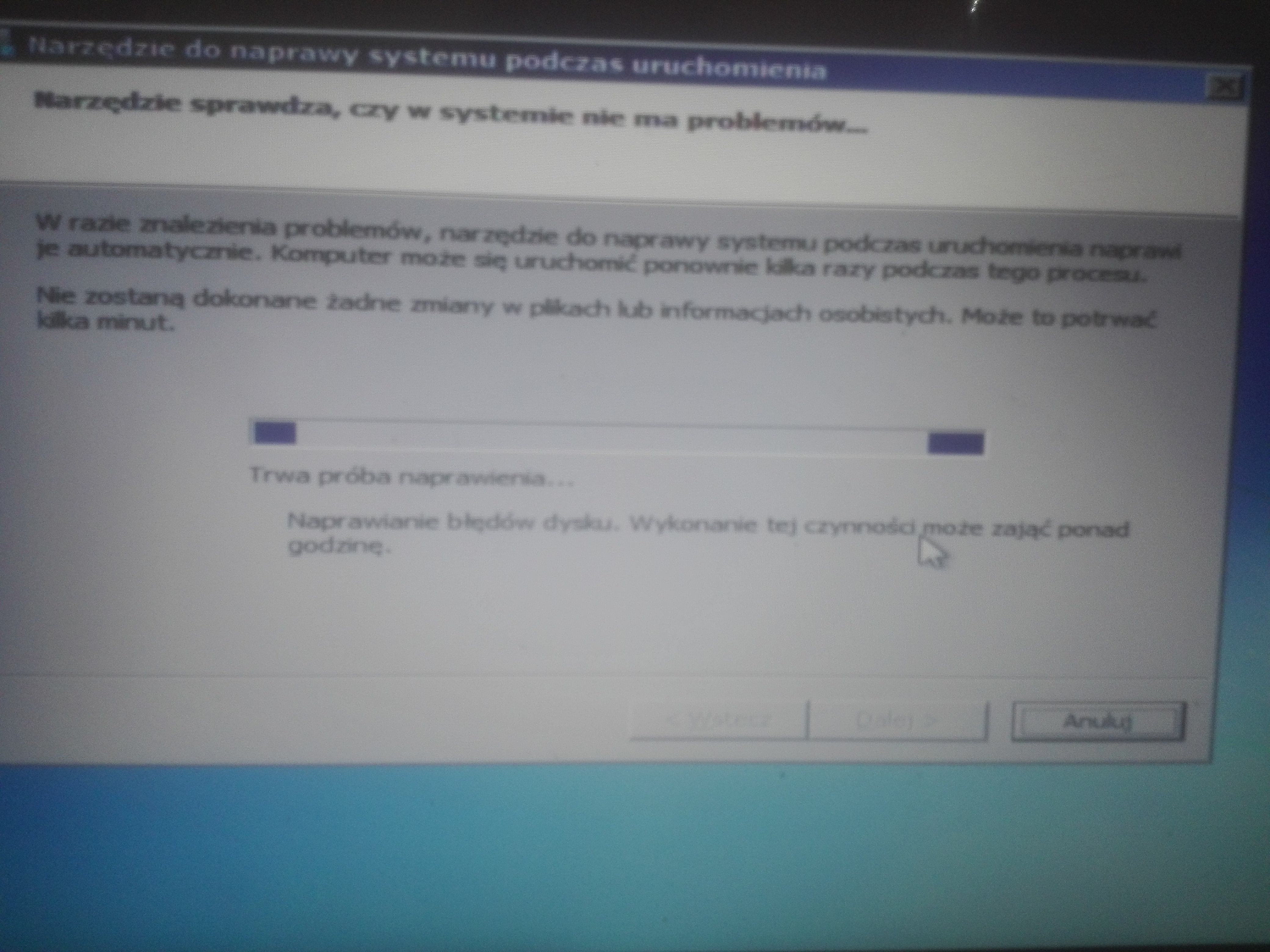 Komputer emachines E732 series nie ładuje się - Windows 7 Home