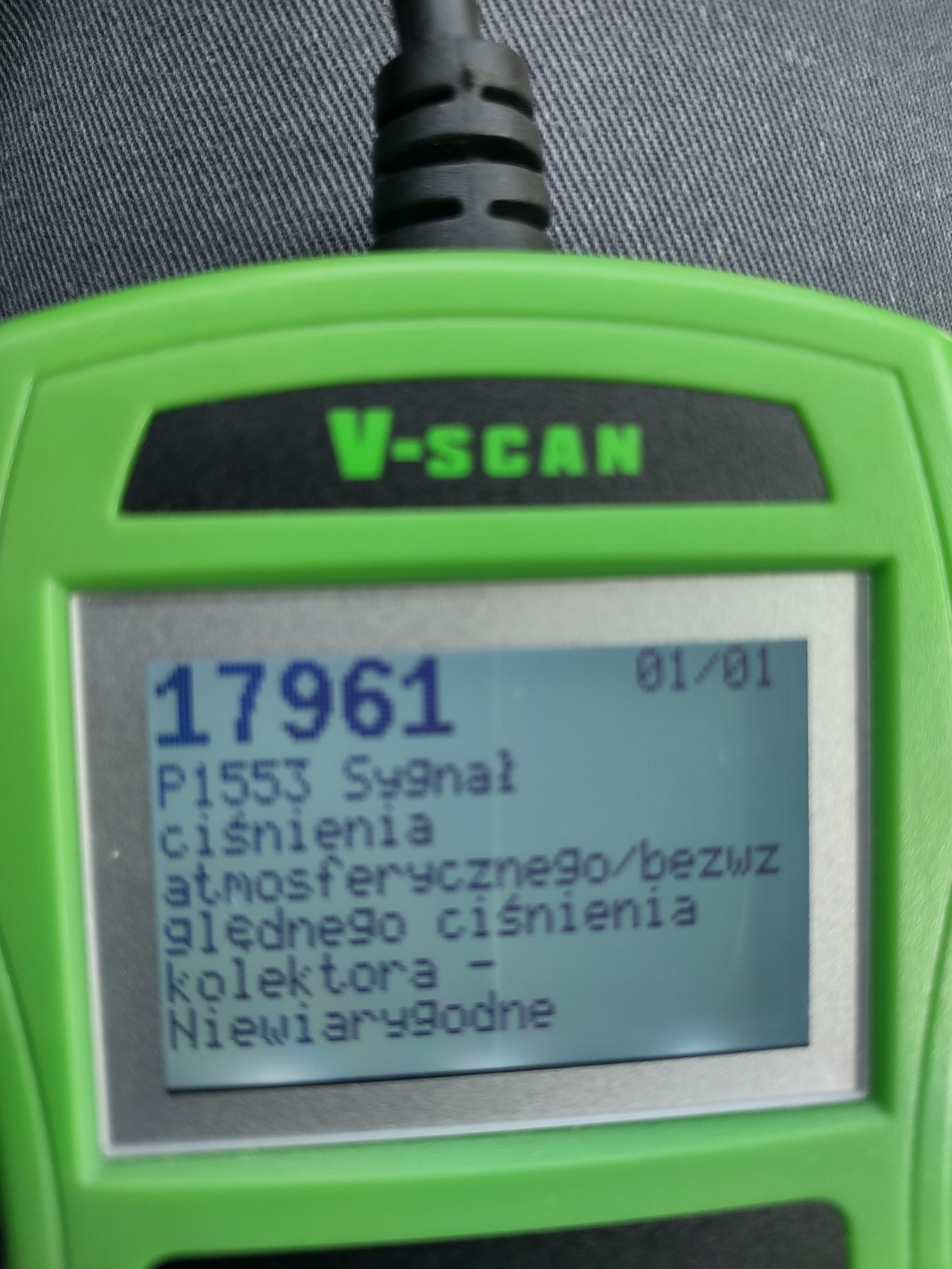 VW Golf 2001 1.6 16V AZD - błąd 17961-P1553 po 3000 obr/min