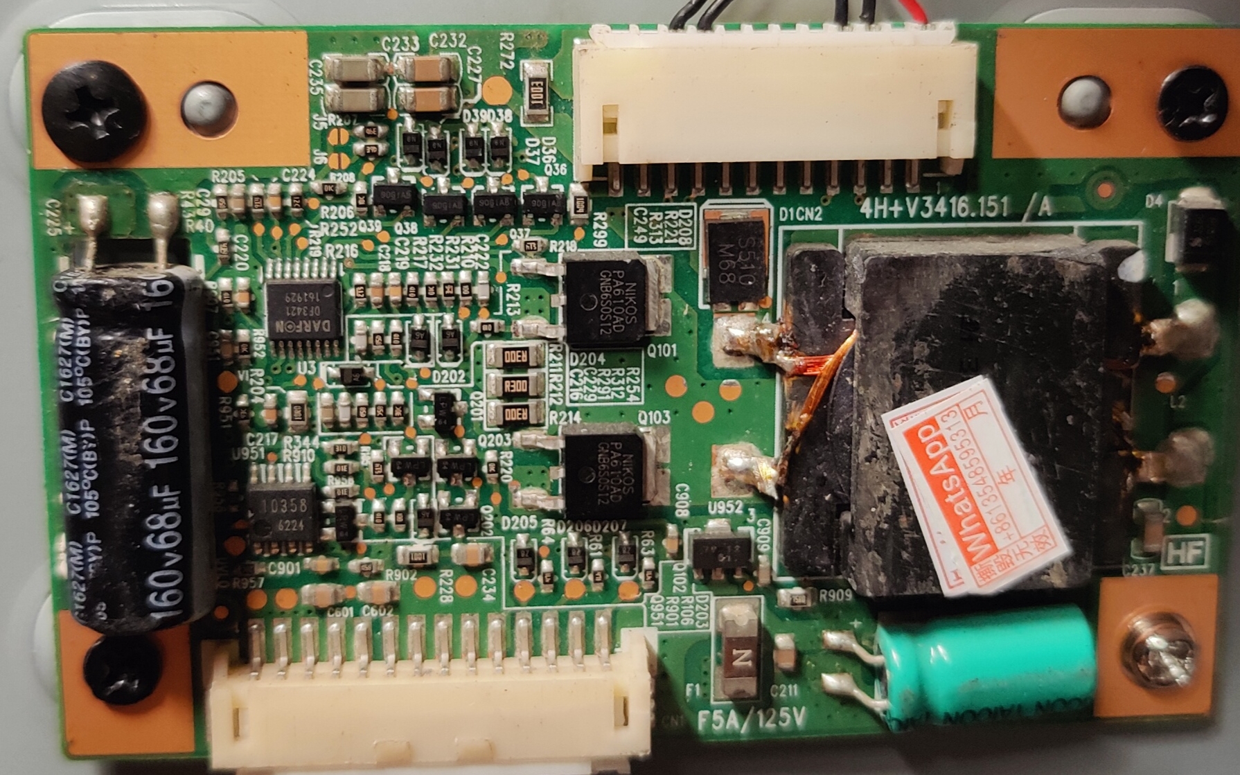 [Rozwiązano] LG 42LS5600 - Brak podświetlenia listwa led nowa, sprawna.