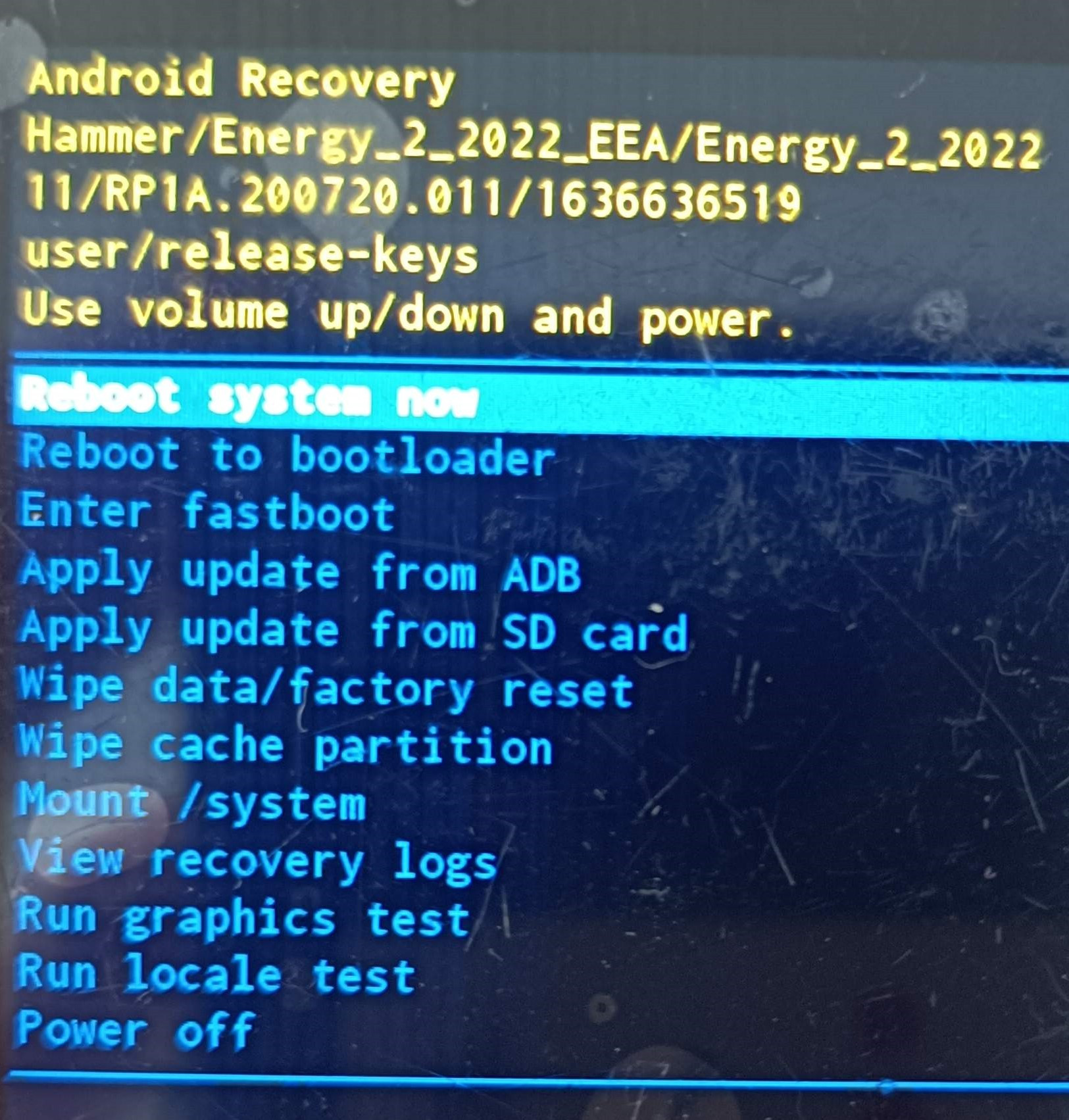 Hammer Energy2 2022 - poszukiwanie firmware, ROM niepasujący, reset ...
