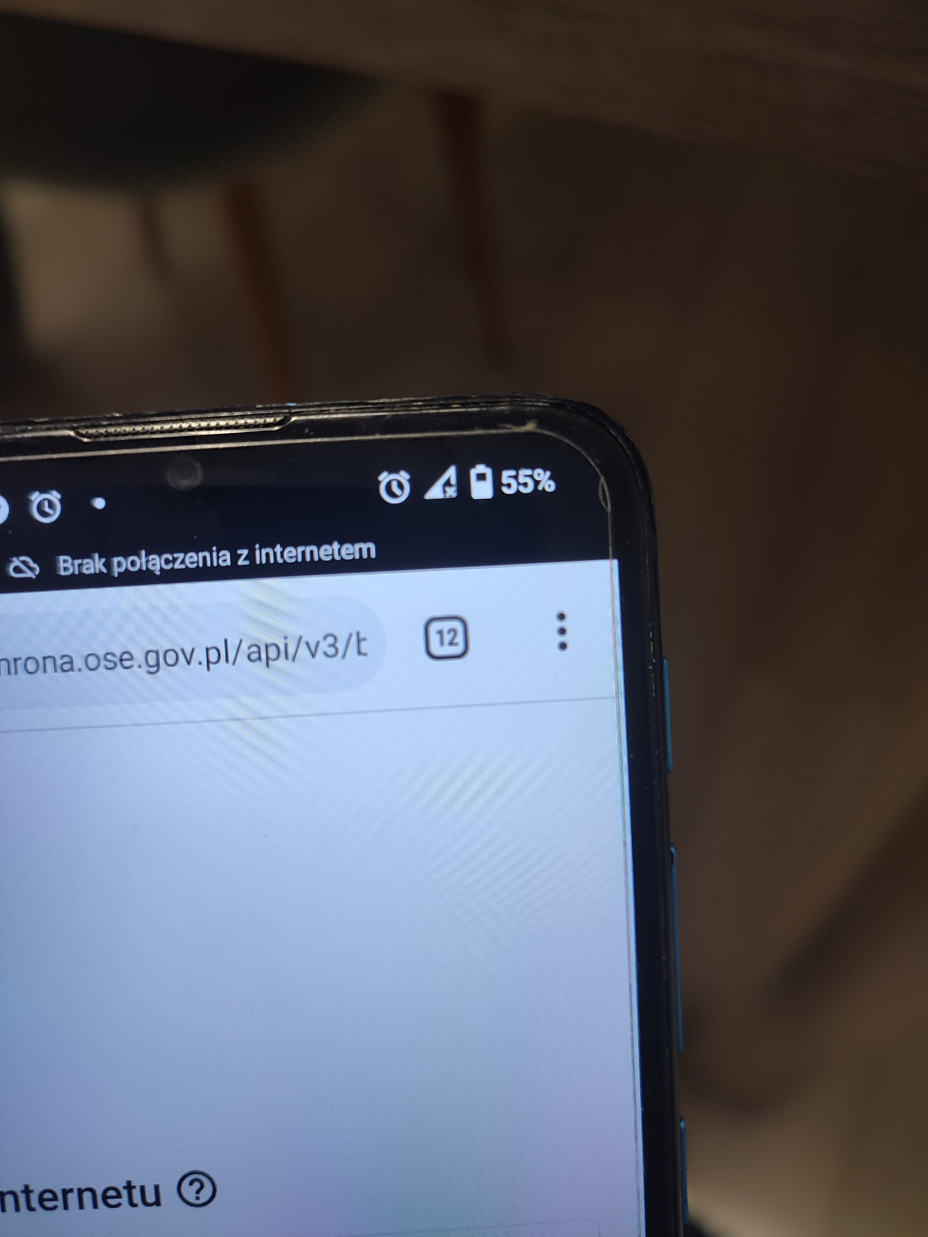 Brak zasięgu w Motorola Moto E7 Power - ikona trójkąta z x, Android 10