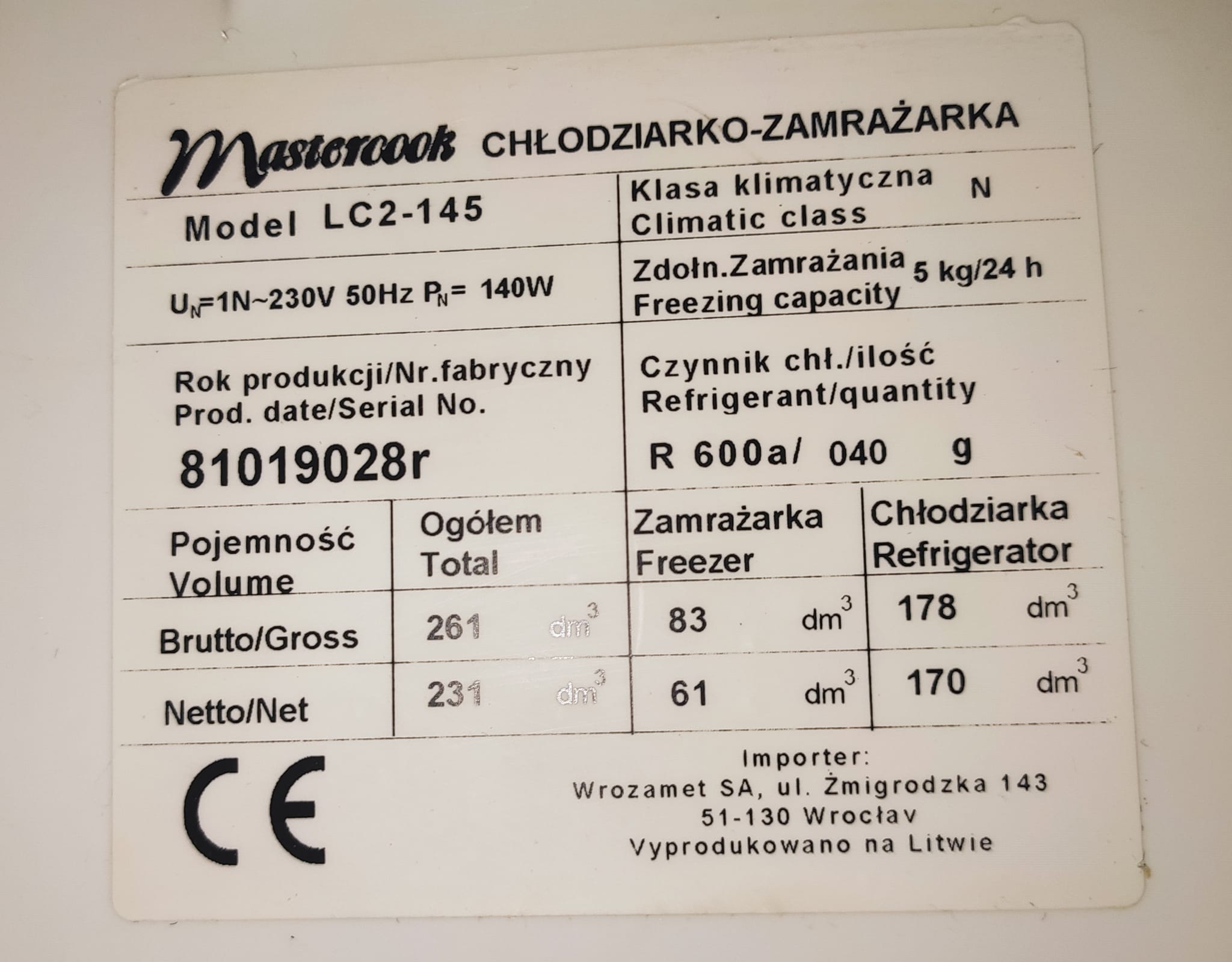 Termostat FSTB KDF26Q3 - Zepsuty termostat lodówki Mastercook LC2-145