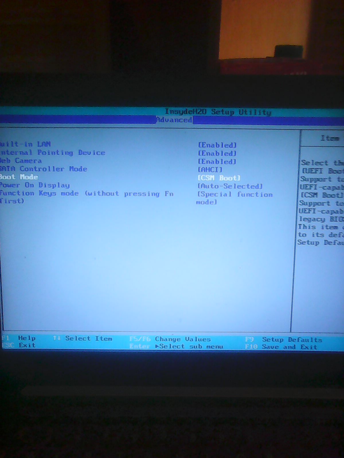Toshiba C55-A-1JL - Brak bootowania w Win8.1 bios insyde H20 rev.37
