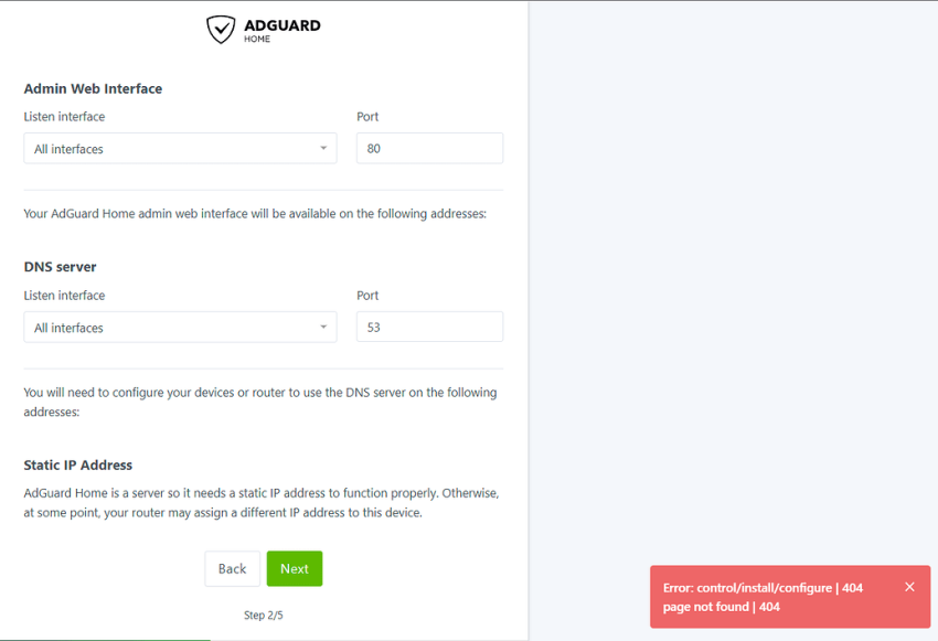 Konfiguracja serwera AdGuardHome_linux_armv7 v0.106.3 dla Androida 12 i Windowsa 10