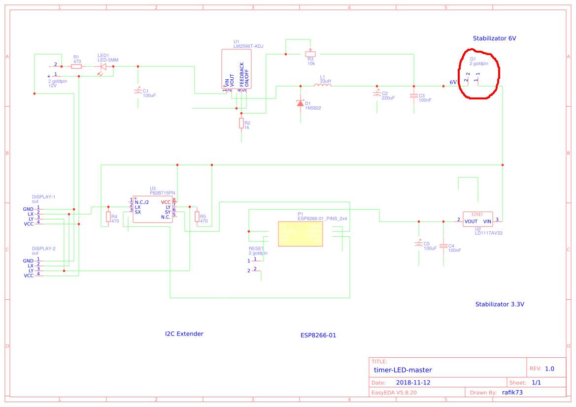 LM2596 i tętnienia napięcia pod obciążeniem w układzie z Arduino Mega 2560