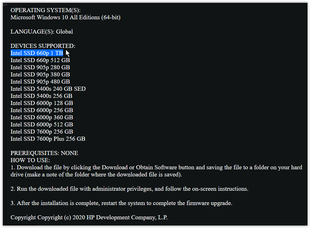 Cofnięcie aktualizacji firmware SSD Intela w laptopie HP Notebook-17 ...