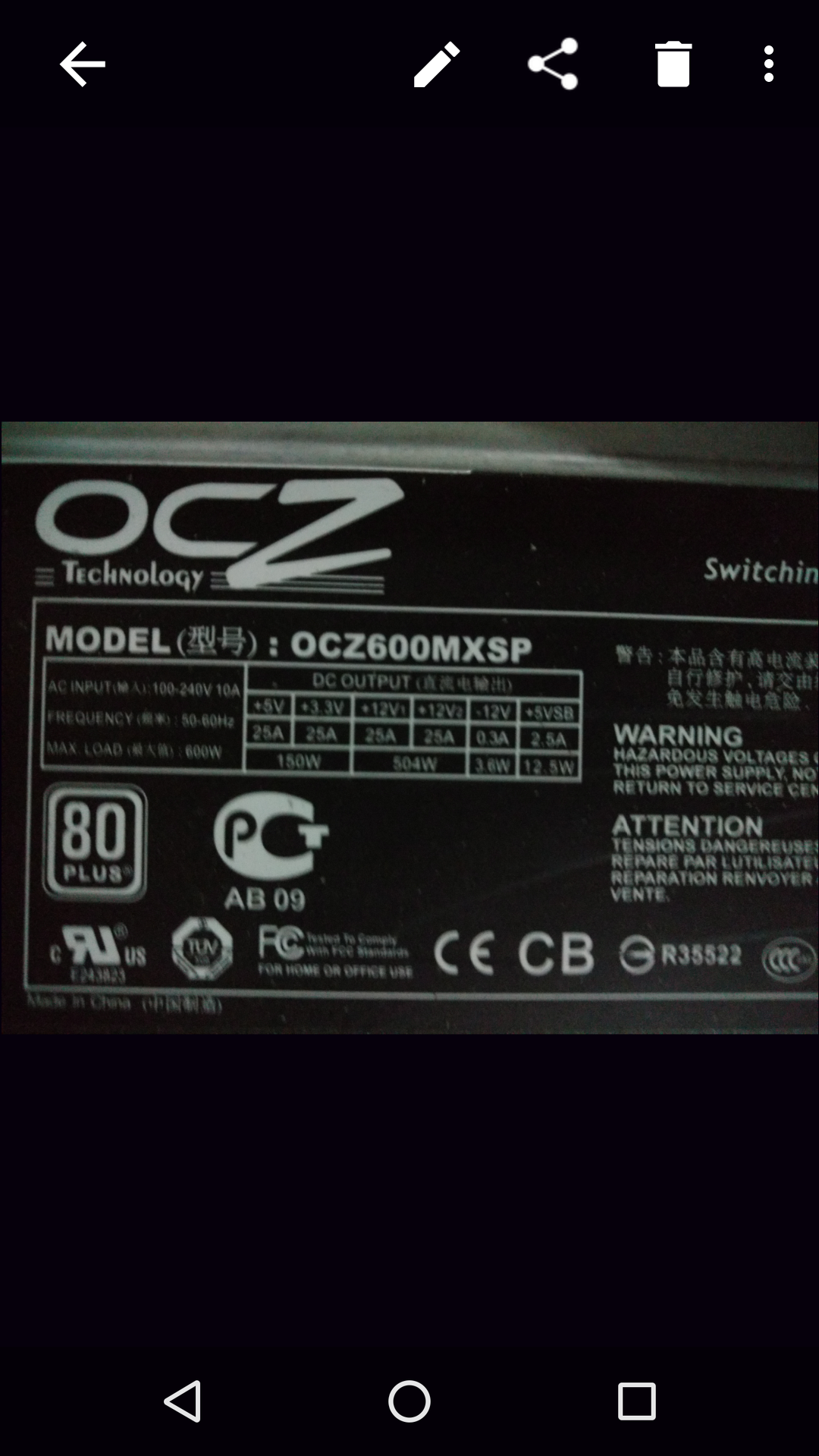 Wybór zasilacza zamiast OCZ600MXSP - szybka wymiana, podobne parametry