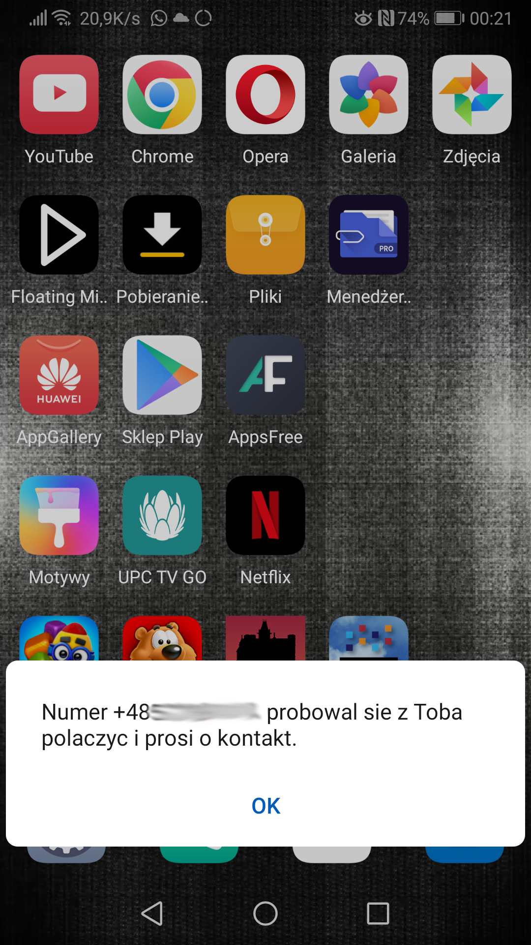 Ustawienie dźwięku dla komunikatu USSD w smartfonie Huawei P10 ...