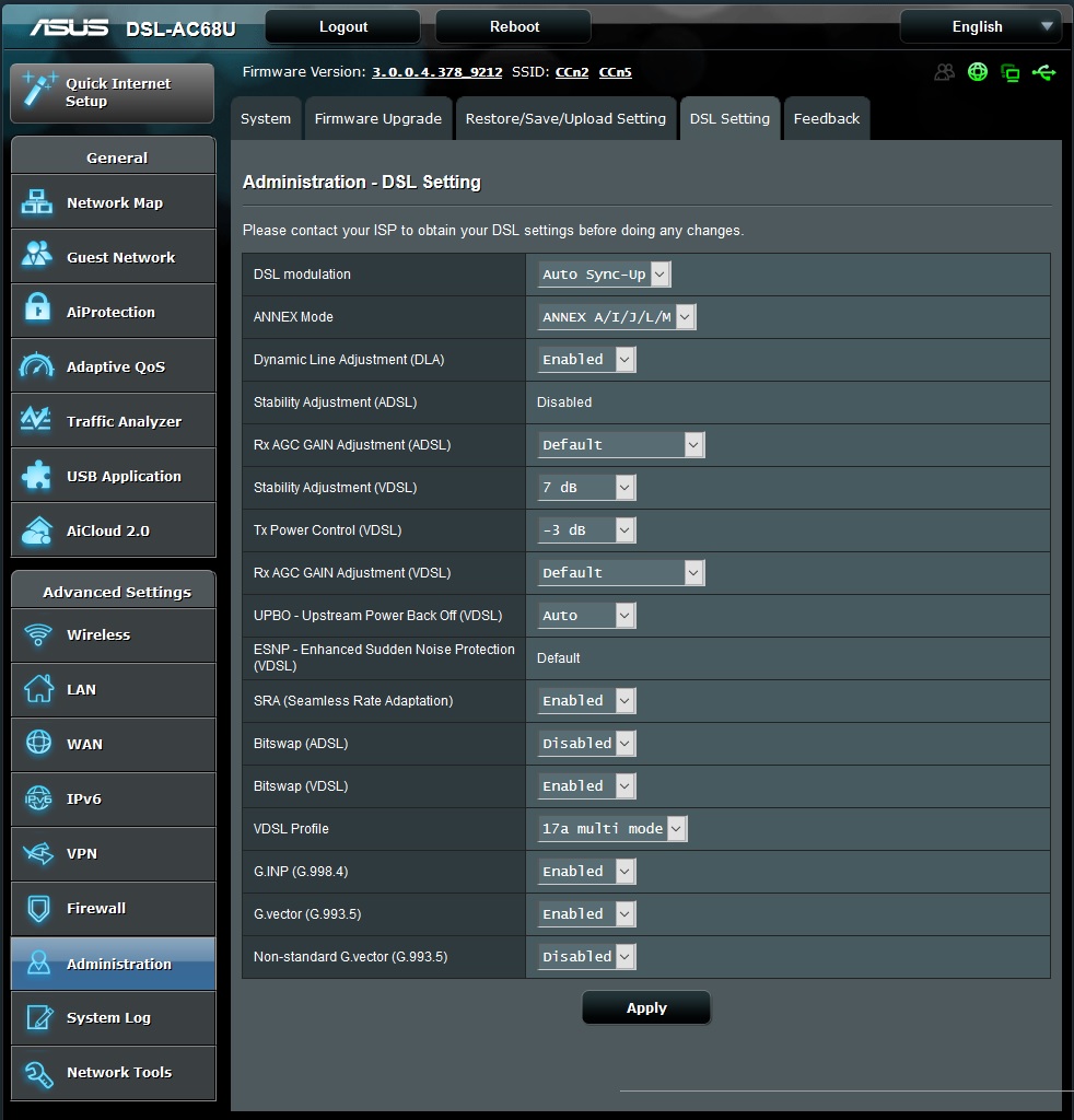 Asus DSL-AC68U - Zakłócenia IPTV Orange VDSL2 co 5 minut