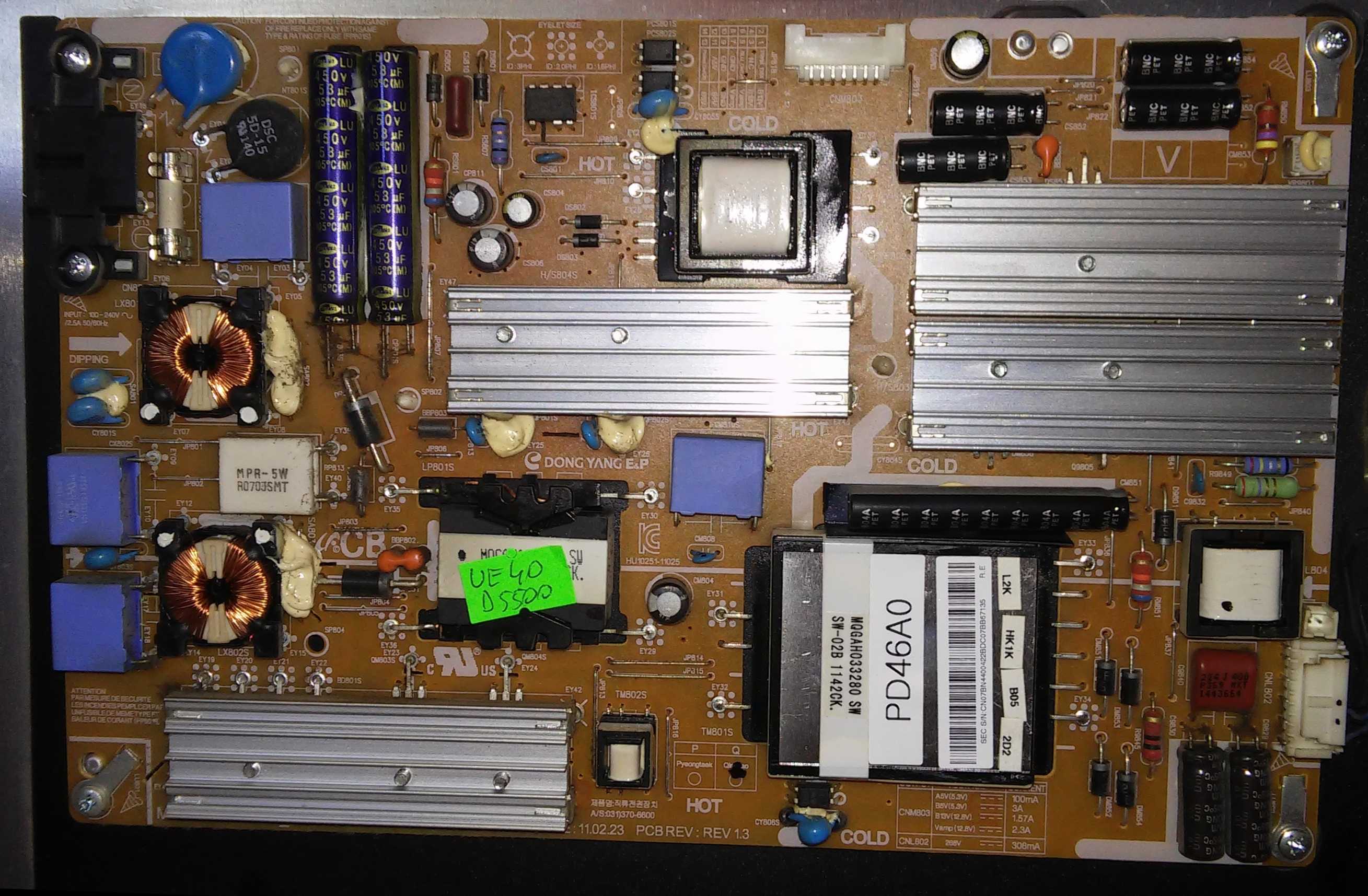 [Sprzedam] Zasilacz BN44-00422B REV 1.3 z TV Samsung UE40D5500WXXH