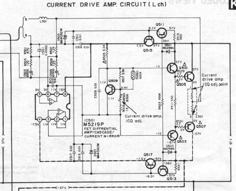 Technics SU-V85A - sprawdzanie drivera AN7062 i zamiana M5219 na NE5532