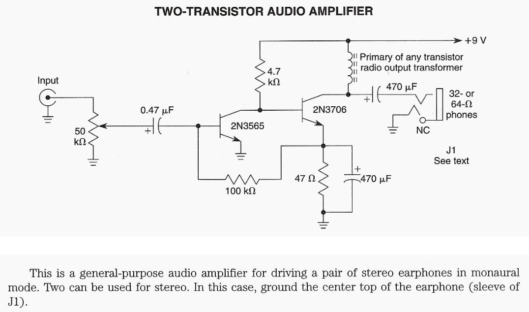 Zamienniki tranzystorów 2n3565 i 2n3706 w schemacie wzmacniacza mocy