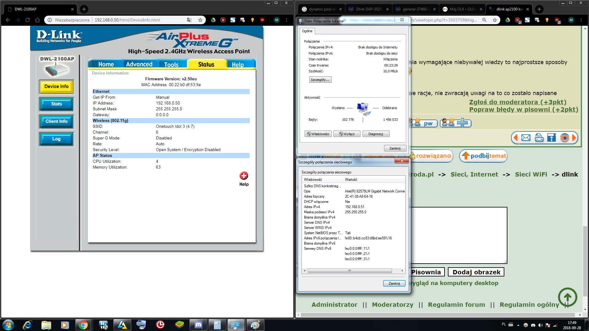 Konfiguracja D-link AP2100 jako klient WiFi i udostępnianie Internetu ...