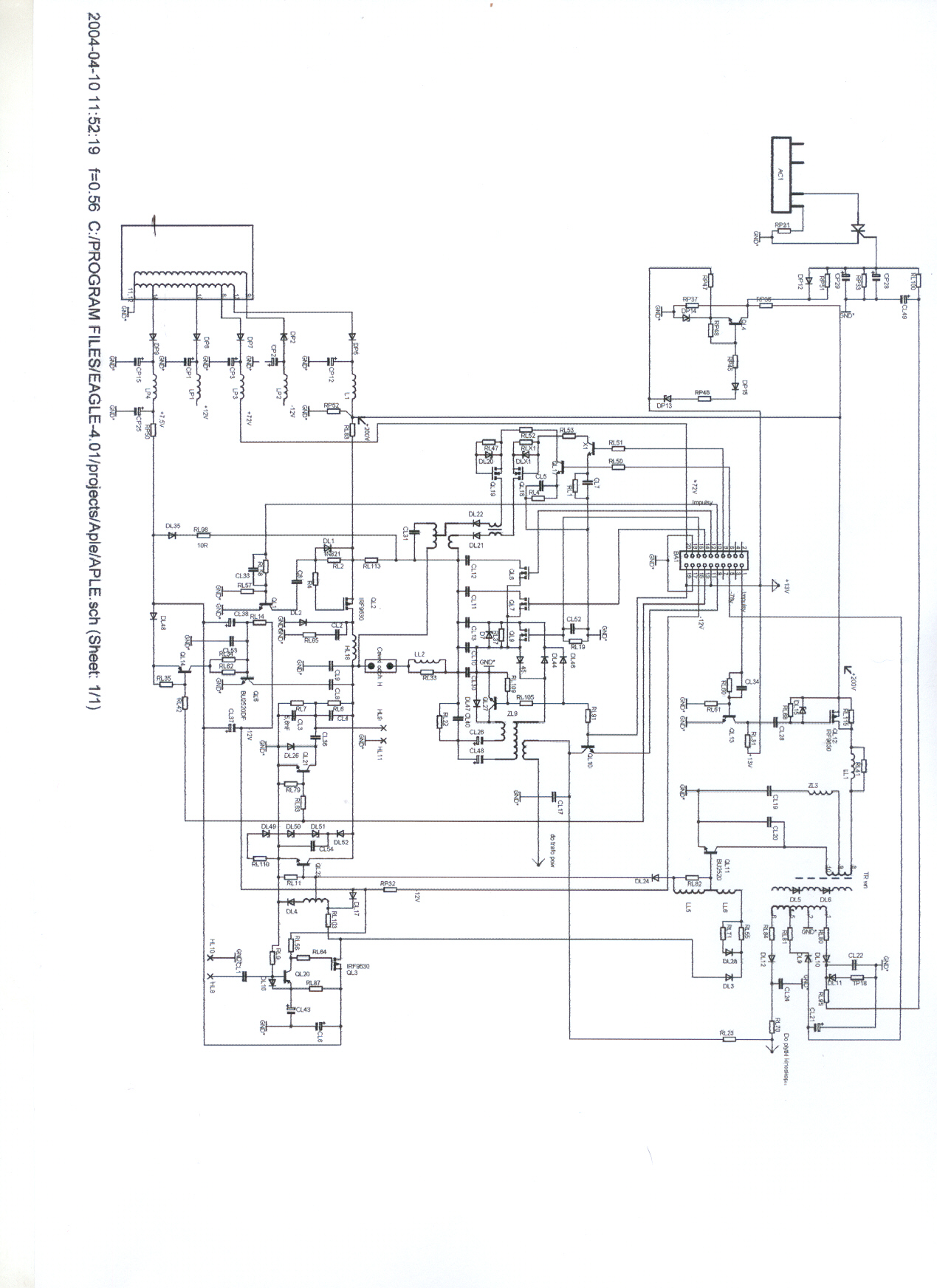 Schemat monitora Apple Vision 1710 M2935 - wymiana za schematy Nokii