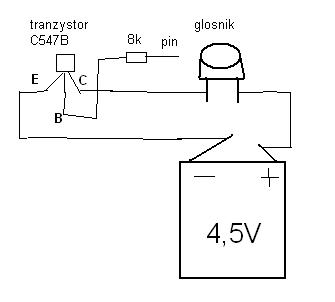 Podłączenie tranzystora C547B do silnika 5V z ATMega8 - jak to zrobić?