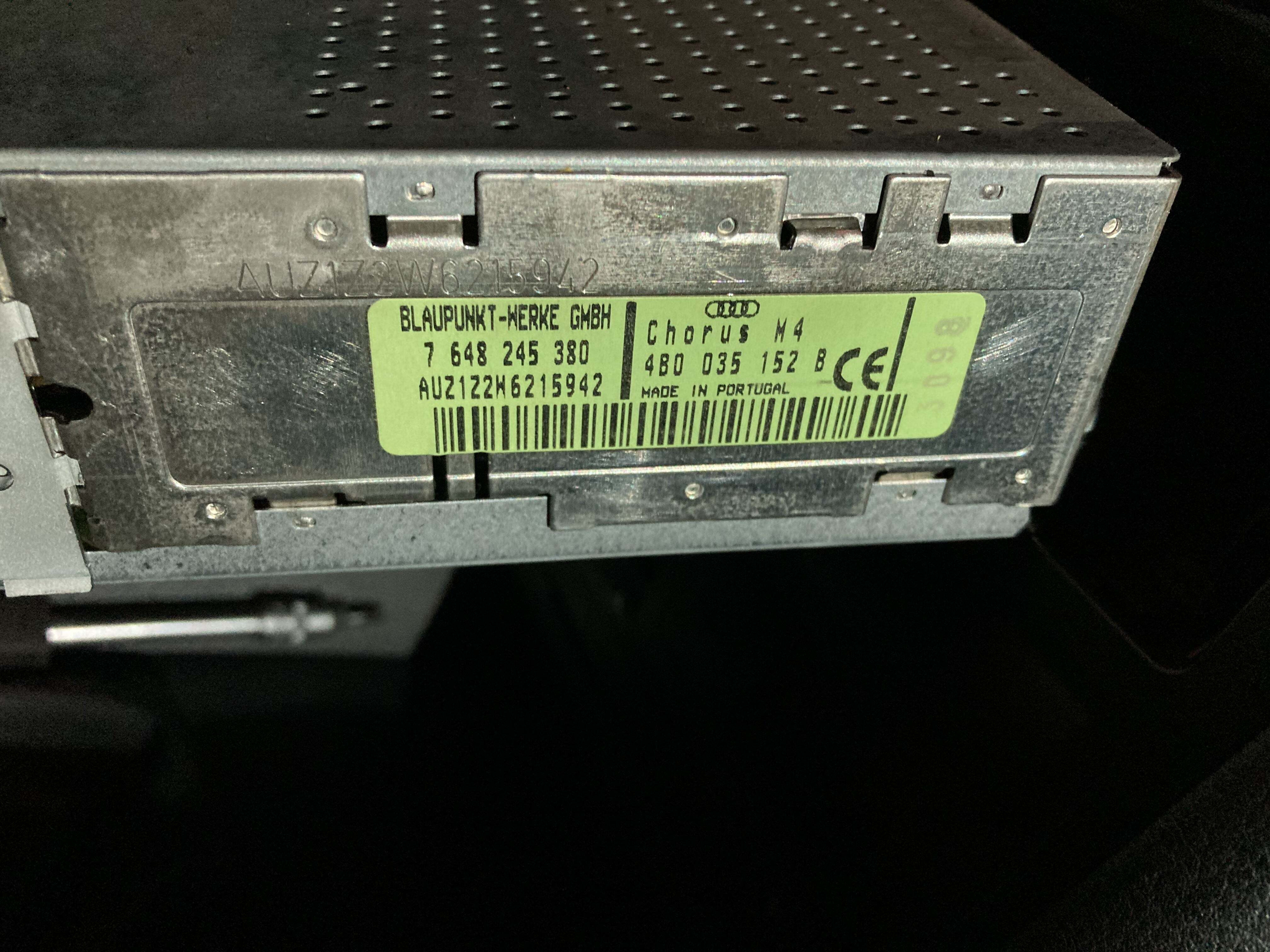 [Rozwiązano] Audi Chorus M4 Blaupunkt - nieaktywny kod 0553 i 1888 ...