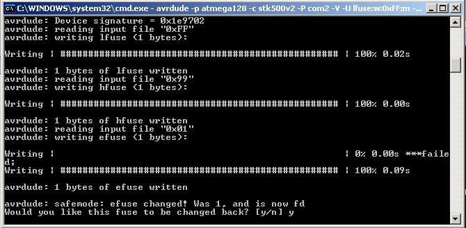 AVR fuse Calculator i programator graficzny z avrdude - 9