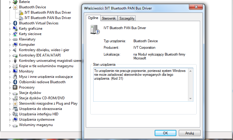 Lenovo G580 - Zewnętrzne urządzenie bluetooth windows 7 64 bit brak ...