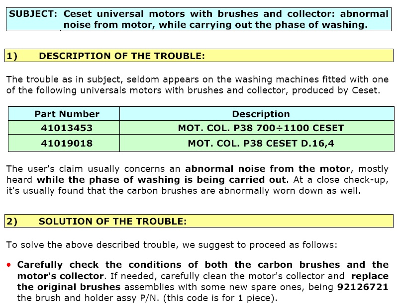 Candy CS2 105 - Pralka nie wiruje, migające diody, możliwa usterka silnika