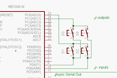 ATmega 8 - Wyjście szeregowe i wejście na tym samym porcie PORTB ...