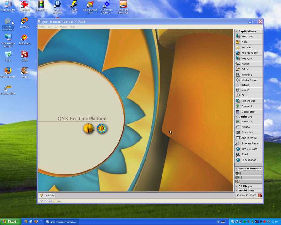 Jak zainstalować QNX na Microsoft Virtual PC 2004 na Athlonie 2600+?