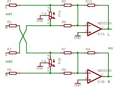 Jak zbudować crossfader stereo do przełączania dwóch źródeł dźwięku?